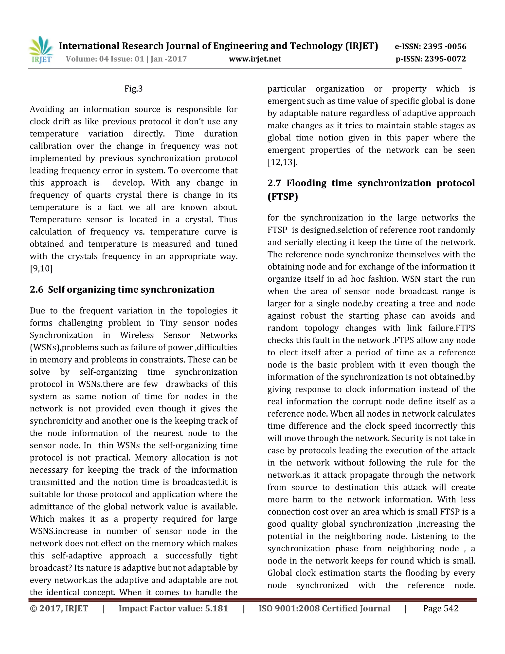 Comparative study of Different Time synchronization Techniques in WSN | PDF | Internet of Things ...