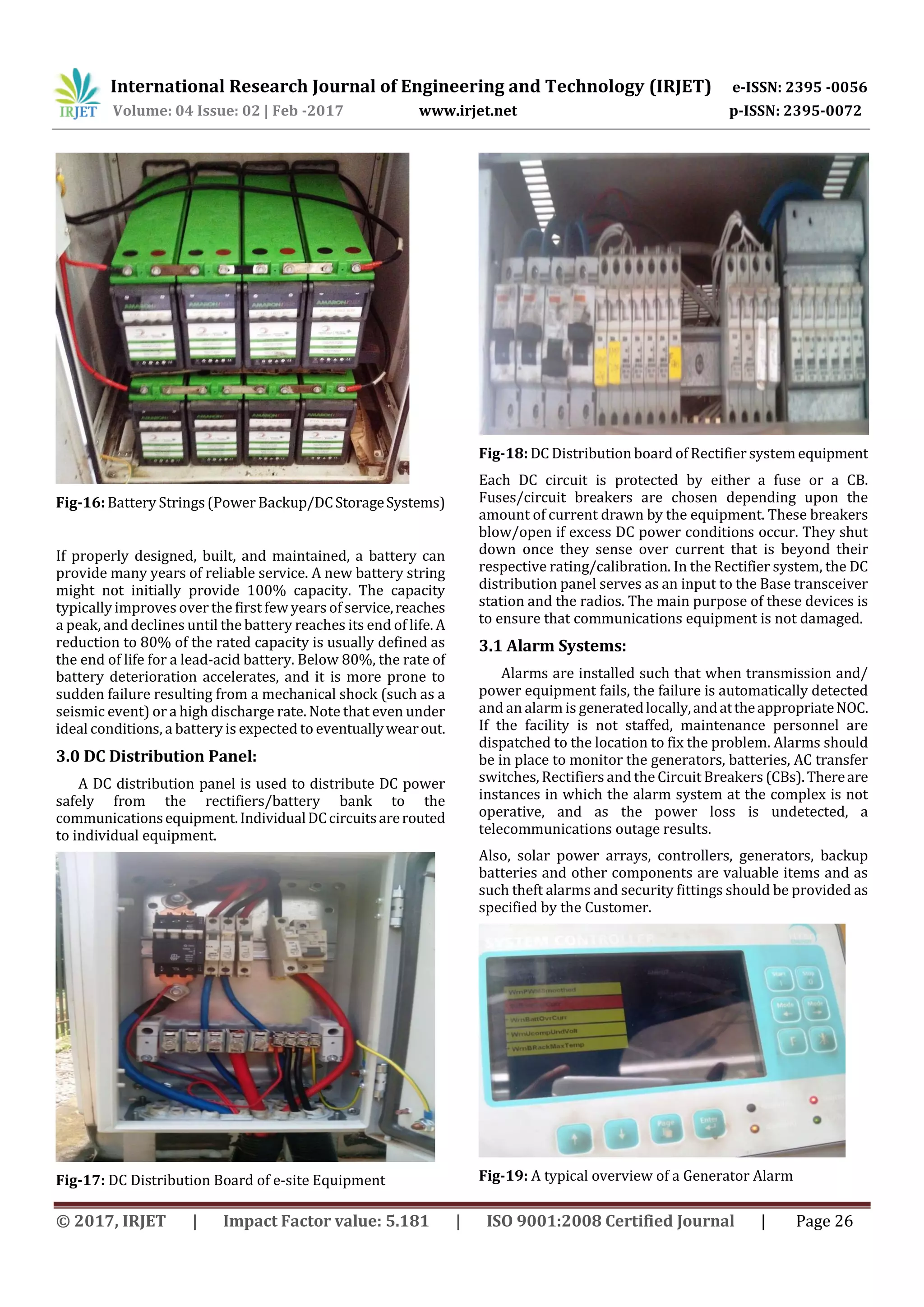 Technical overview of all sources of Electrical Power used in BTSs in Nigeria | PDF