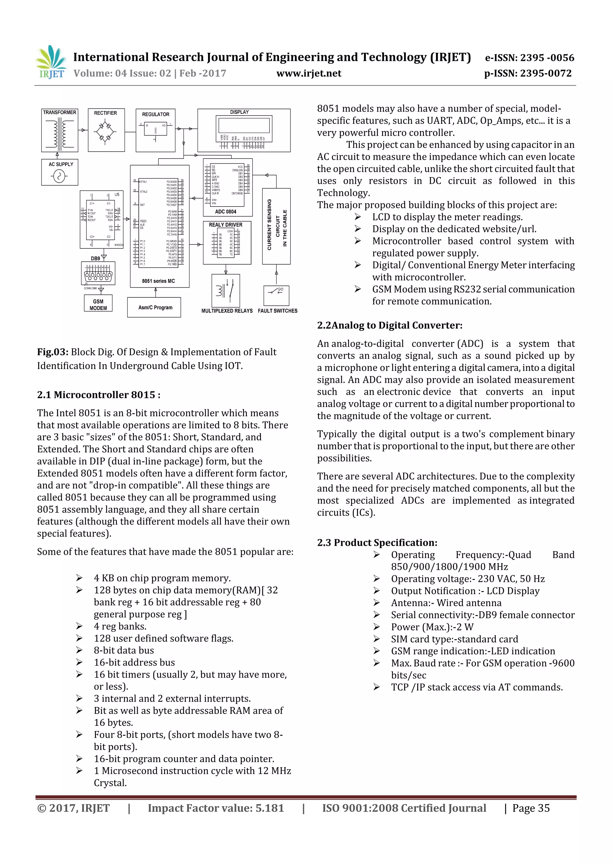 Design & Implementation Of Fault Identification In Underground Cables ...
