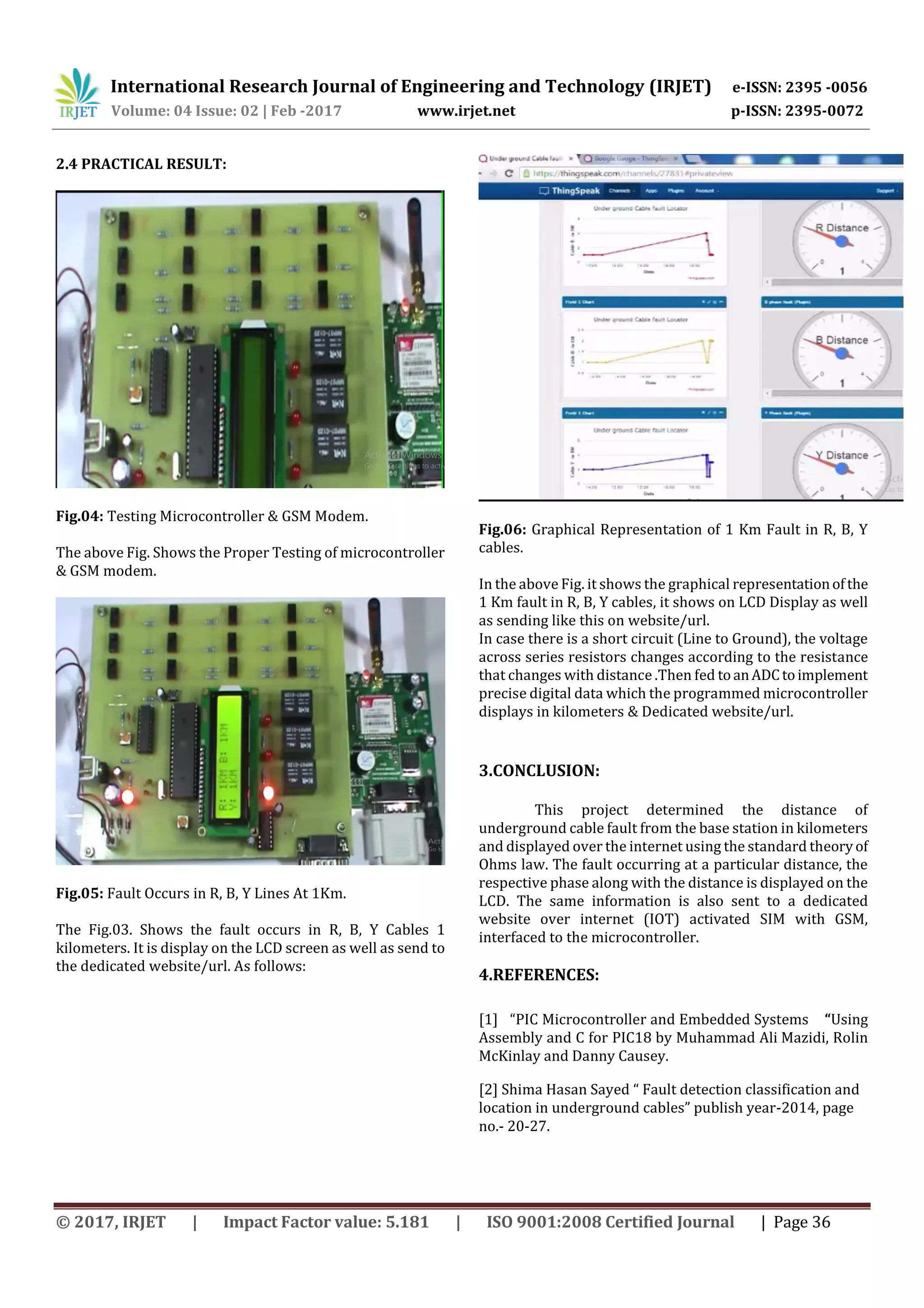Design & Implementation Of Fault Identification In Underground Cables ...