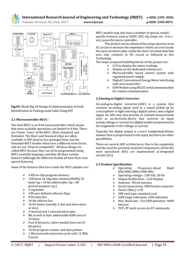 Design And Implementation Of Fault Identification In Underground Cables Using Iot Pdf