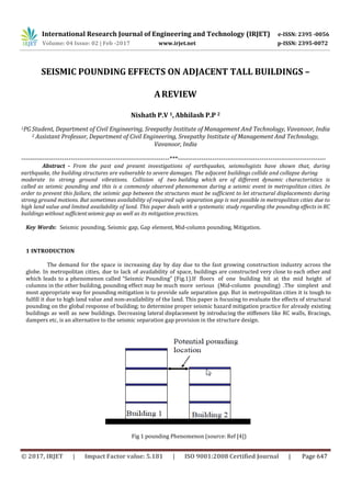 Seismic pounding effects on adjacent Tall buildings – A Review | PDF ...