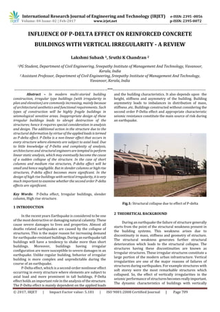 Influence of P-Delta effect on reinforced concrete buildings with vertical irregularity - A ...