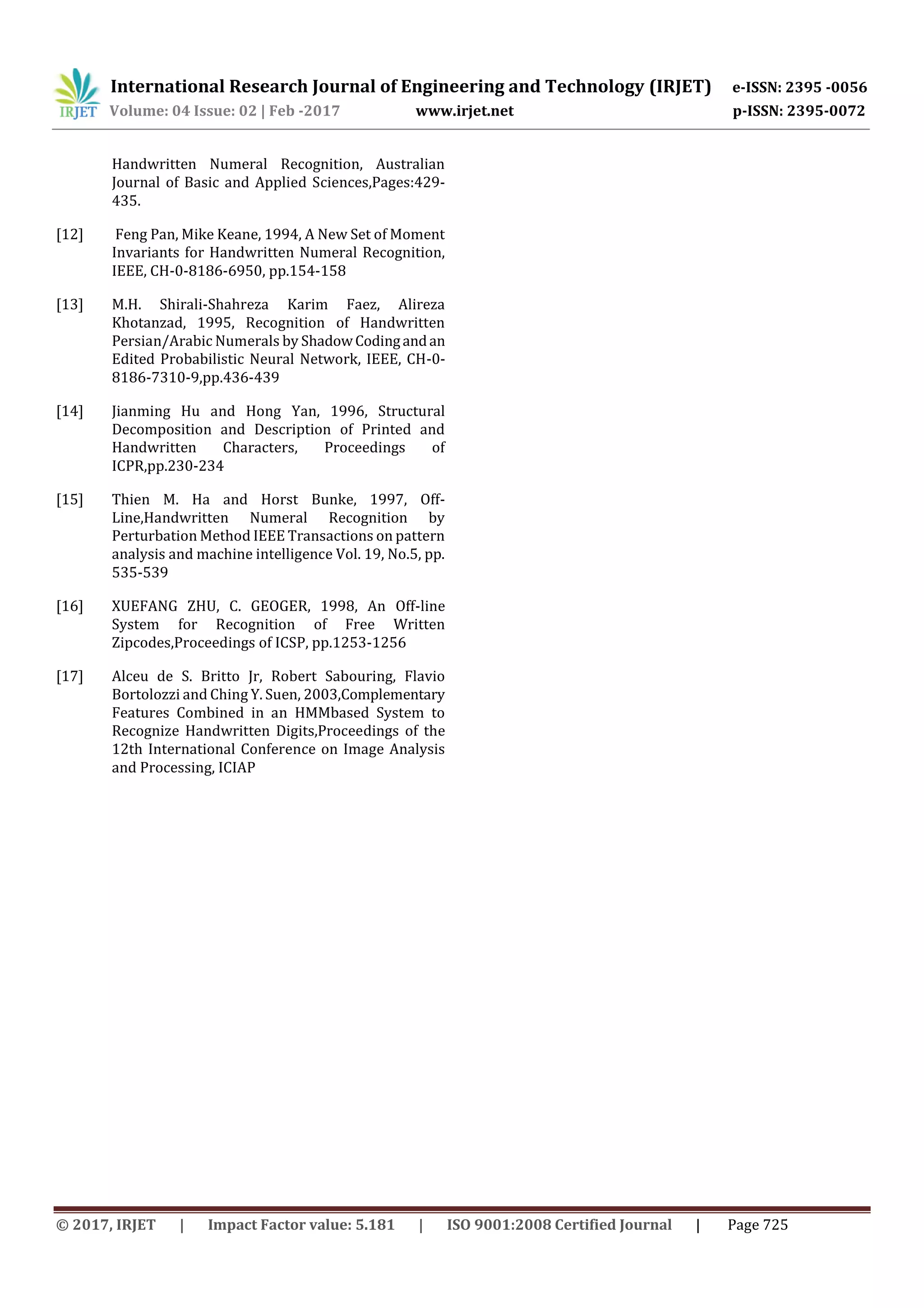 Design And Description Of Feature Extraction Algorithm For Old English Font Pdf