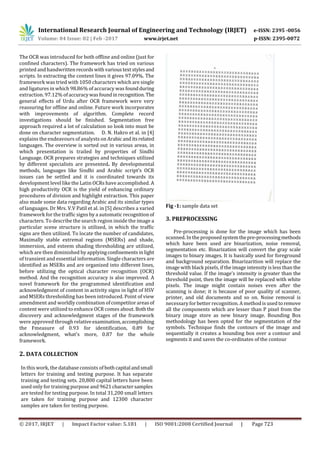 Design and Description of Feature Extraction Algorithm for Old English Font | PDF