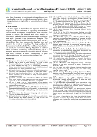 A Relative Study on Various Techniques for High Utility Itemset Mining from Transactional ...