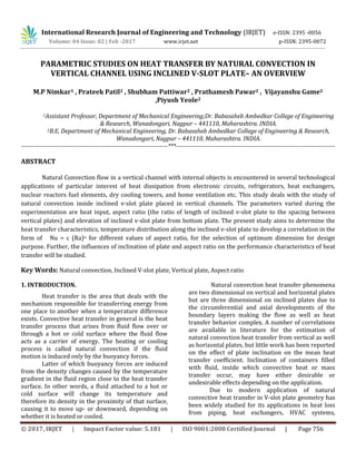 Parametric studies on heat transfer by natural convection in vertical ...