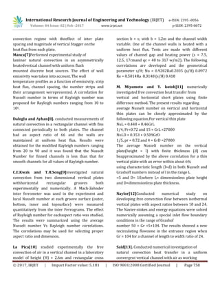 Parametric studies on heat transfer by natural convection in vertical ...