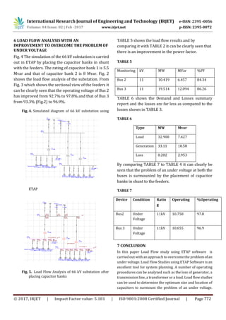 Load Flow Analysis of 66 kV substation using ETAP Software | PDF