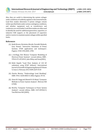 Load Flow Analysis of 66 kV substation using ETAP Software | PDF