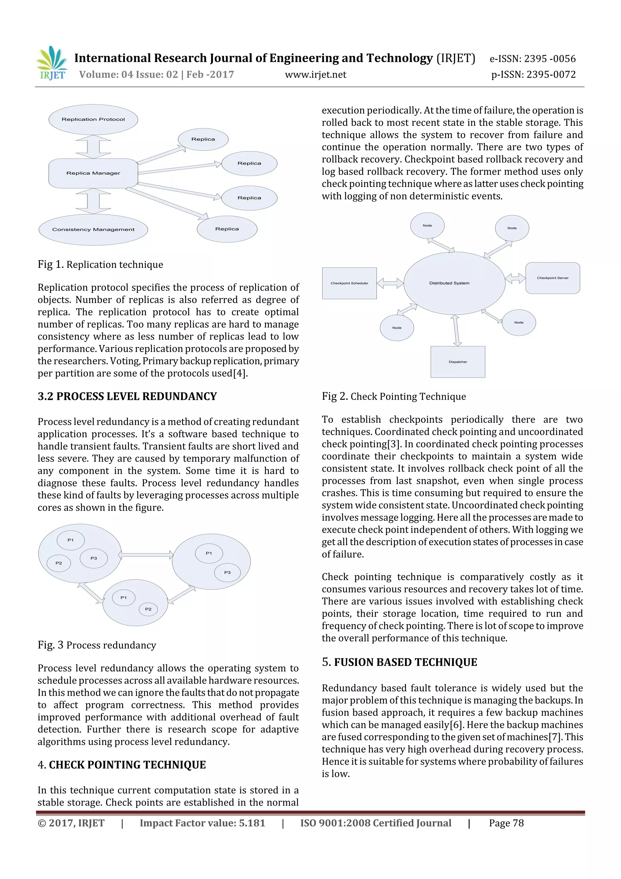 A Brief Review Of Approaches For Fault Tolerance In Distributed Systems | PDF