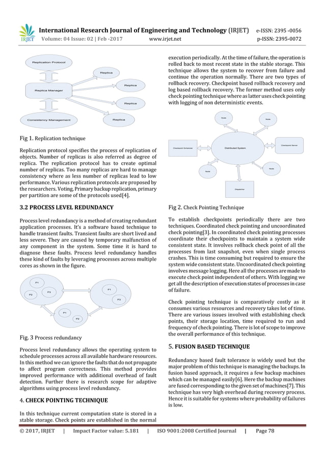 A Brief Review Of Approaches For Fault Tolerance In Distributed Systems | PDF