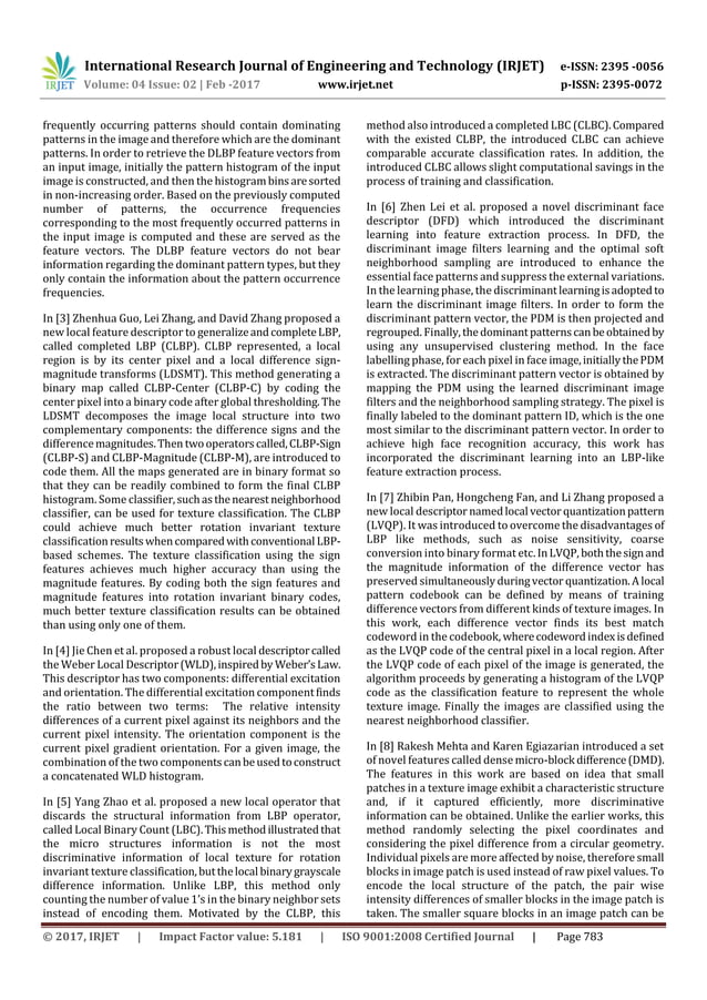 A survey on feature descriptors for texture image classification | PDF