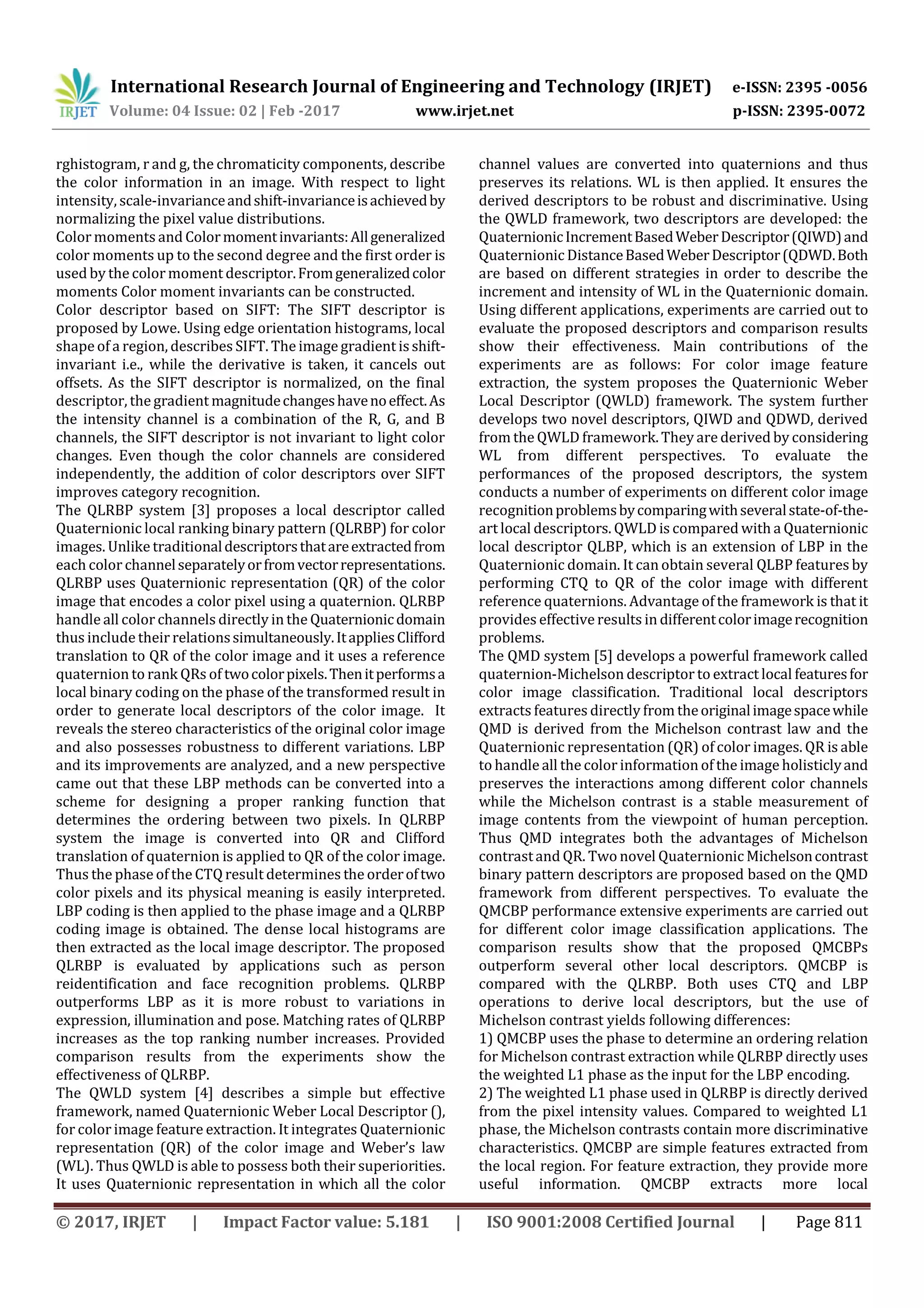 Survey On Local Color Image Descriptors Pdf