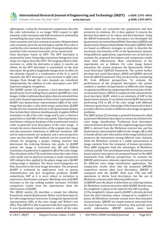 Survey on Local Color Image Descriptors | PDF