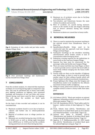 Identification of Accident Black Spots on NH-65 (Chaudhriwas, Hisar to Hisar City) | PDF