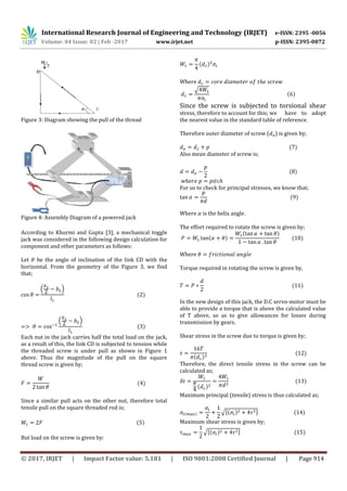 Design, Construction and Testing of an Electric Powered Toggle Jack ...