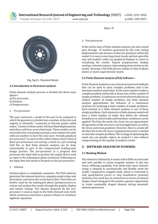 Non linear analysis and optimization of flywheel | PDF