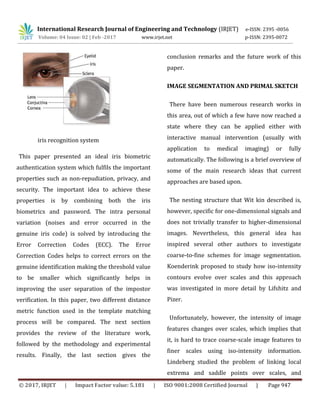 Cryptography and error correction code for iris biometric recognition system | PDF