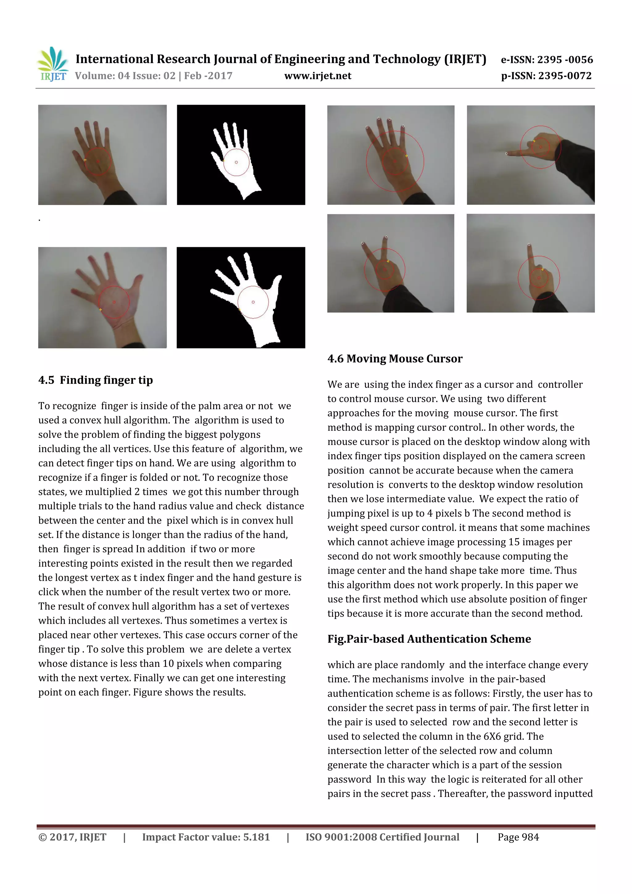 Controlling Mouse Movements Using hand Gesture And X box 360 | PDF
