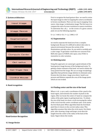 Controlling Mouse Movements Using hand Gesture And X box 360 | PDF