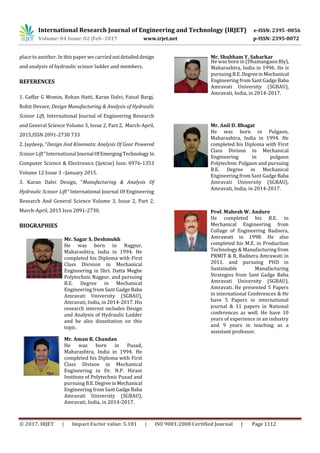 Design and Analysis of Hydraulic Ladder | PDF