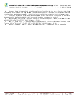 A Review paper on design for microstrip patch antenna | PDF