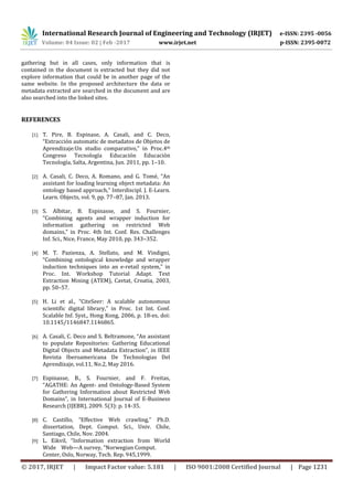 Review on an automatic extraction of educational digital objects and metadata from institutional ...