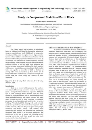 Study on Compressed Stabilized Earth Block | PDF