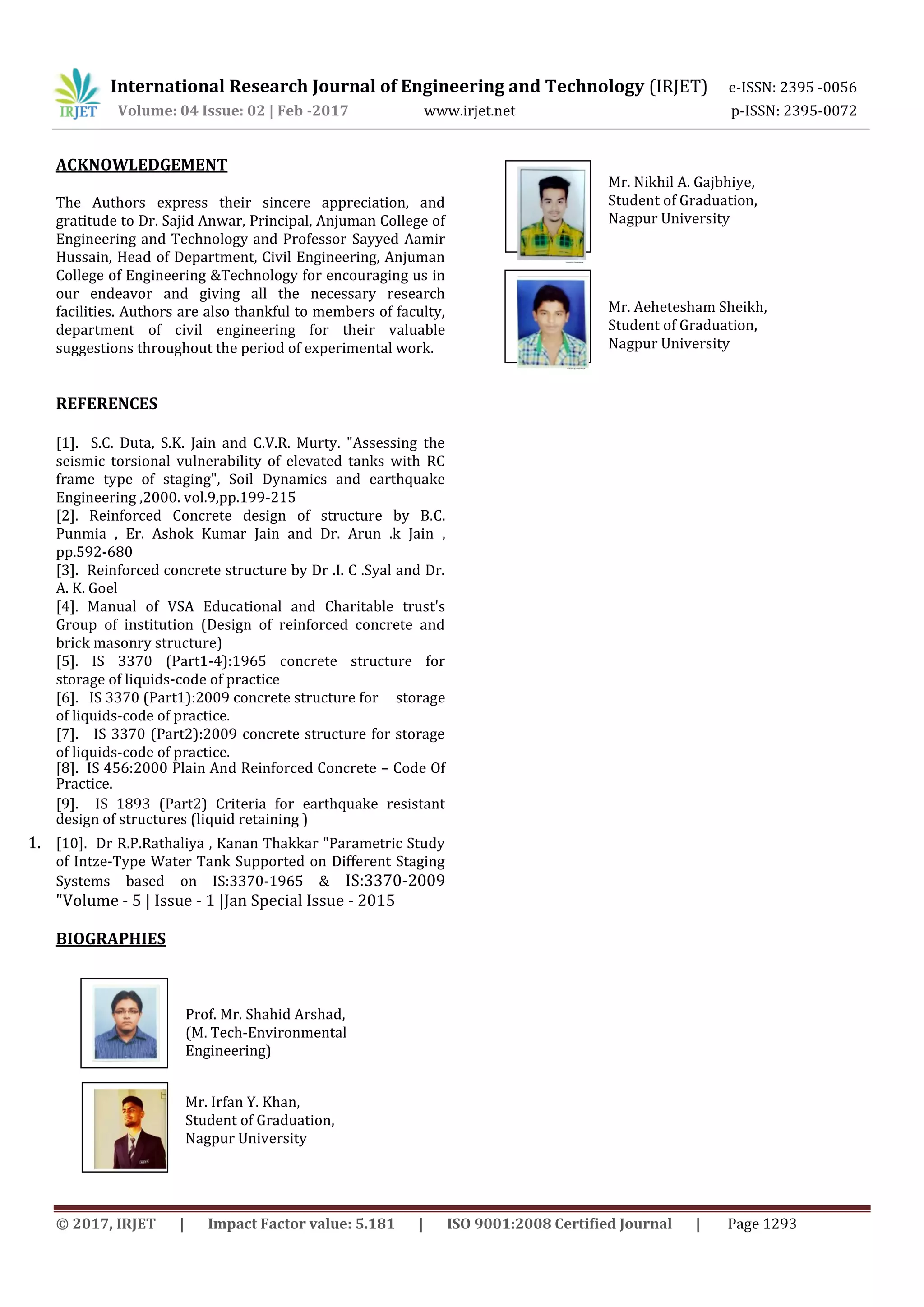 Design and analysis for supporting system of circular ESR for different ...
