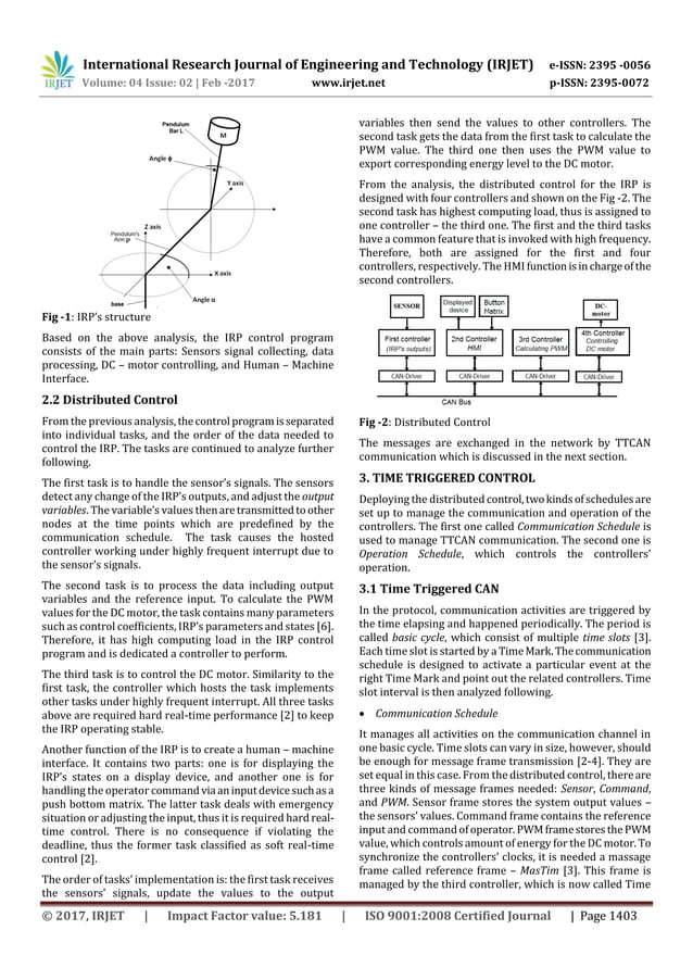 A Distributed Time Triggered Control for a Feedback Control System | PDF | Radio Control ...