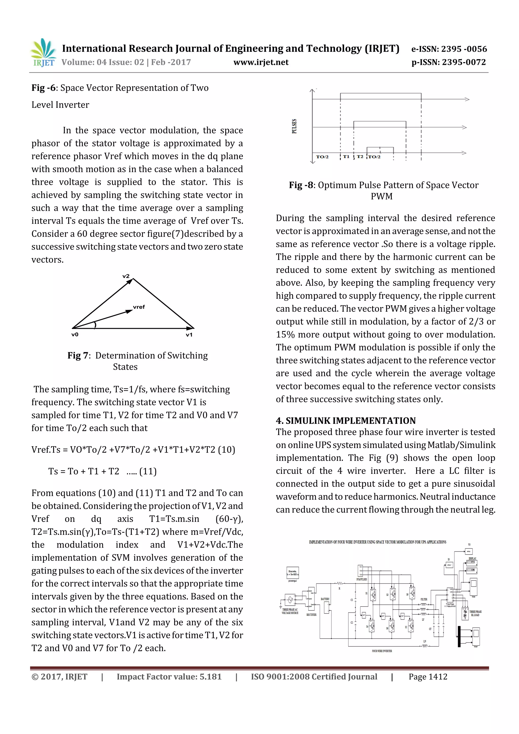 A novel four wire inverter system using SVPWM technique for ups applications | PDF