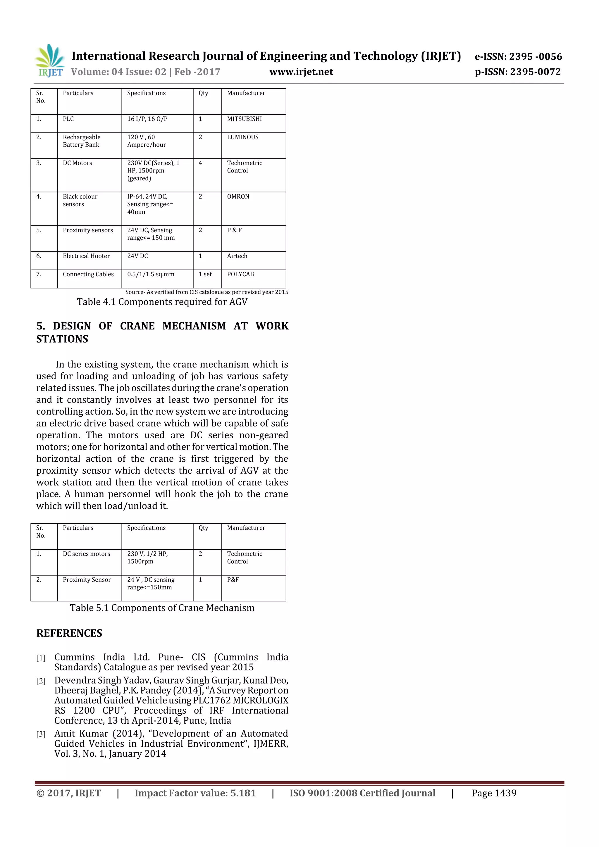 Modification of Material Handling Process Using Automated Guided Vehicle (AGV) | PDF