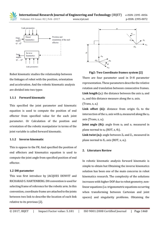 Forward and Inverse Kinematic Analysis of Robotic Manipulators | PDF