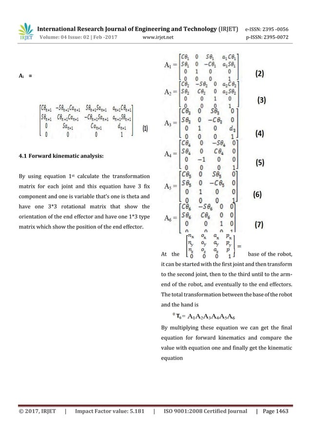 Forward and Inverse Kinematic Analysis of Robotic Manipulators | PDF