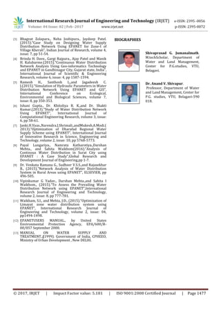 Analysis of 24×7 Water Distribution Network of Gabbur zone in Hubballi ...