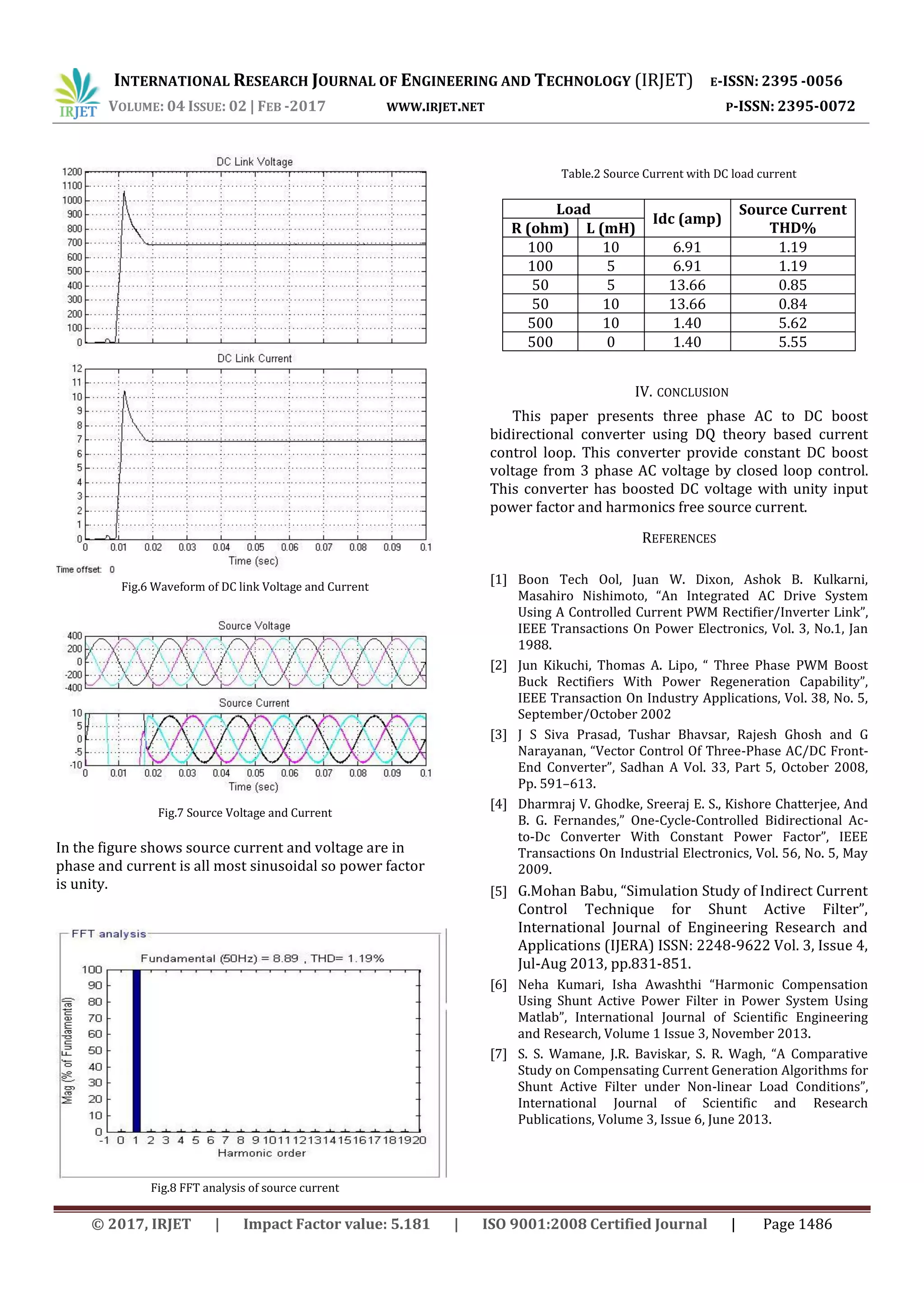 Three Phase AC to DC Boost Converter Using D-Q Theory | PDF