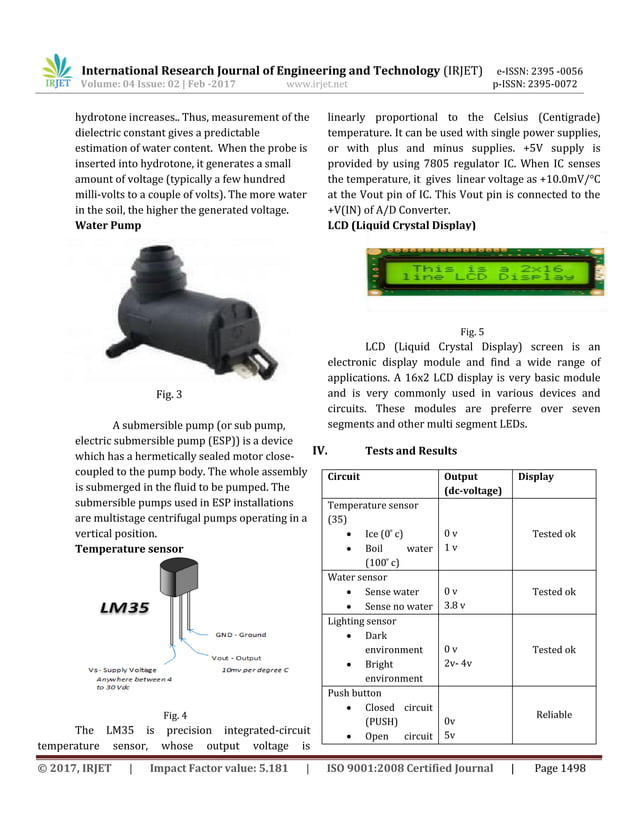 Microcontroller Based automatic AQUAPONICS SYSTEM | PDF