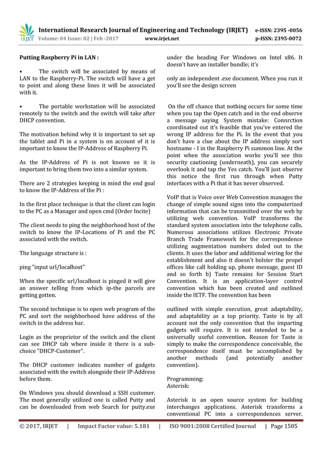 Portable Voice Communication System On Raspberry Pi Pdf