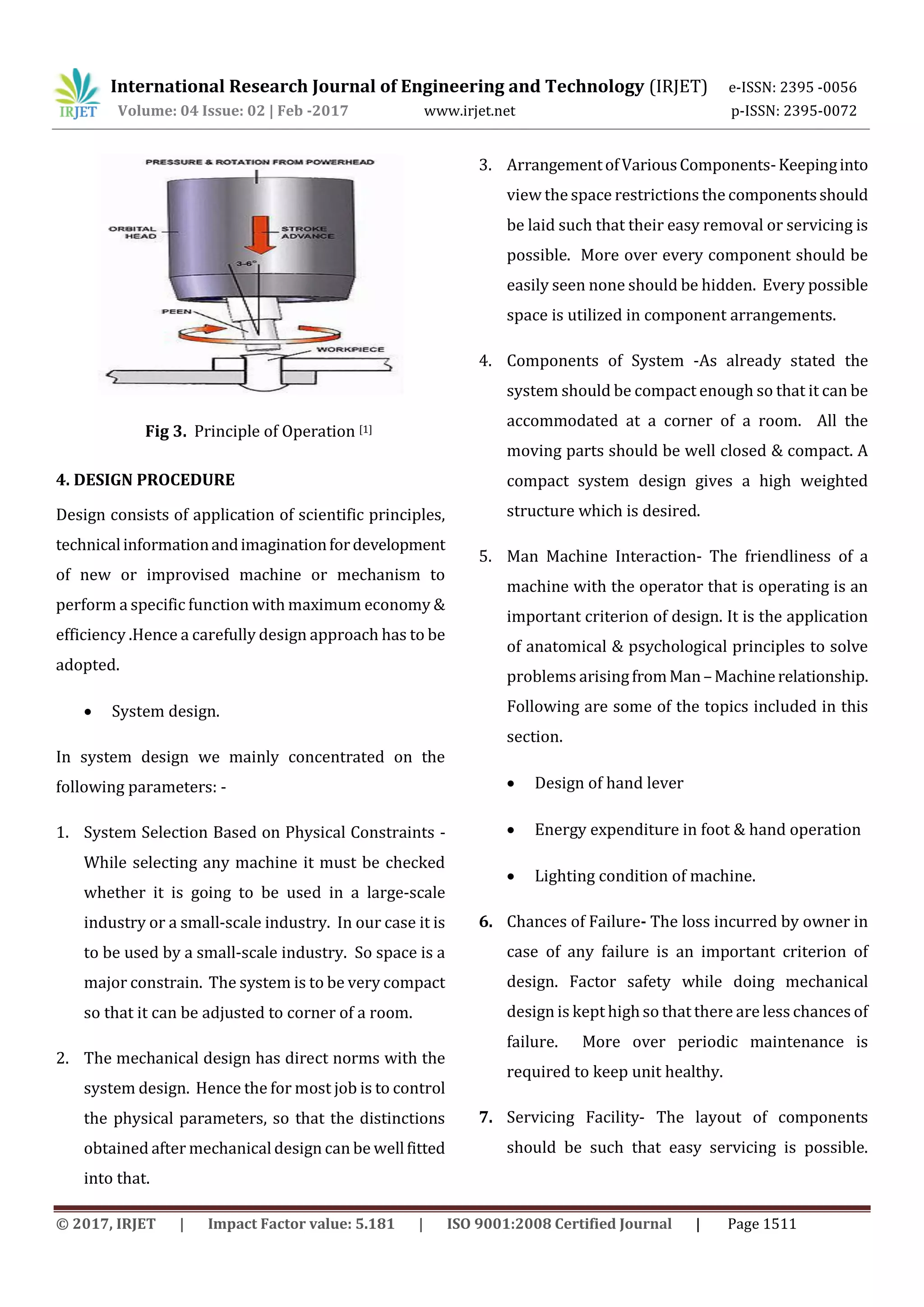 A Paper on Study & Design of Multipurpose Riveting Machine | PDF