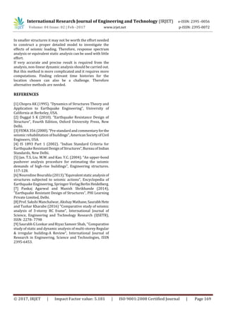 Seismic analysis of reinforced concrete buildings -A Review | PDF
