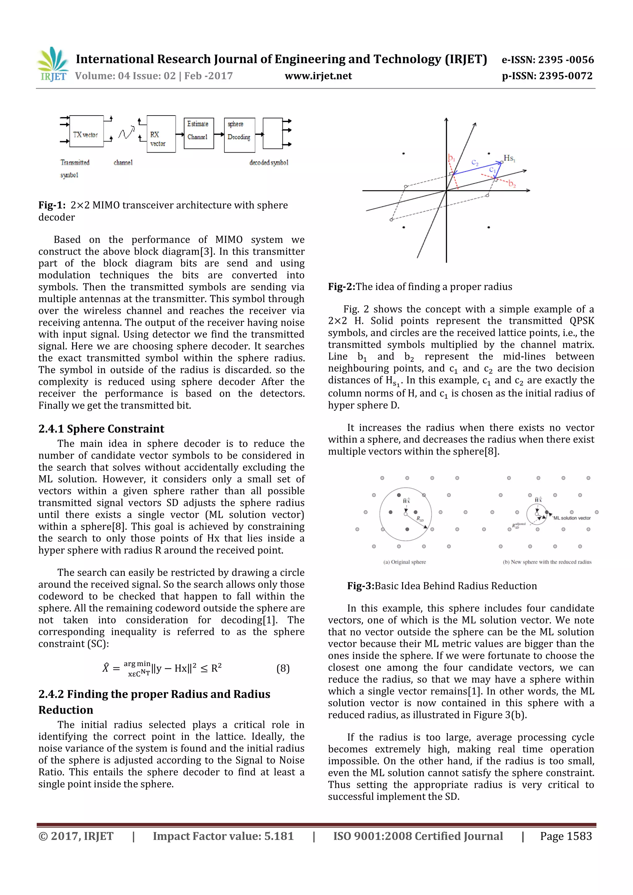 A Sphere Decoding Algorithm for MIMO | PDF | Computer Networking | Computing