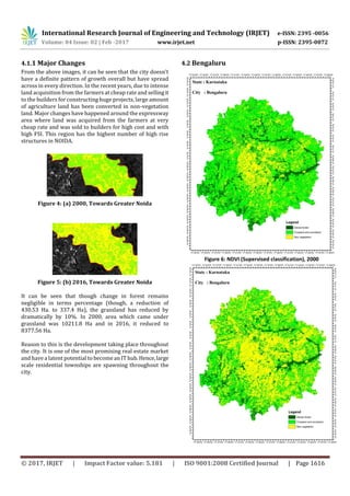 Land Cover Change of Indian Cities:A case Study of Noida and Bengaluru ...