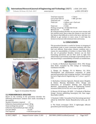 Design fabrication and performance analysis of groundnut thresher | PDF