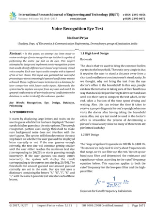 Voice Recognition Eye Test | PDF
