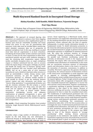 Multi-Keyword Ranked Search in Encrypted Cloud Storage | PDF