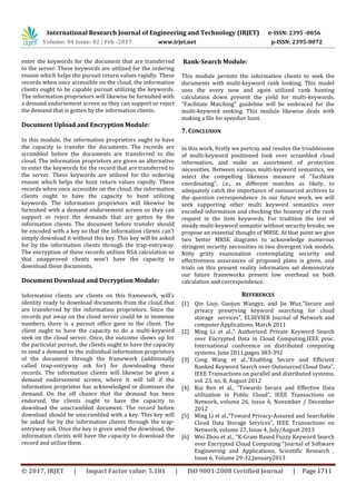 Multi-Keyword Ranked Search in Encrypted Cloud Storage | PDF | Search | Internet