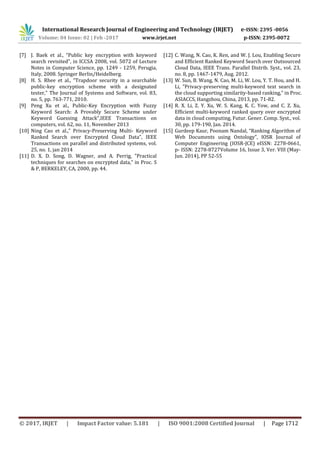 Multi-Keyword Ranked Search in Encrypted Cloud Storage | PDF | Search | Internet