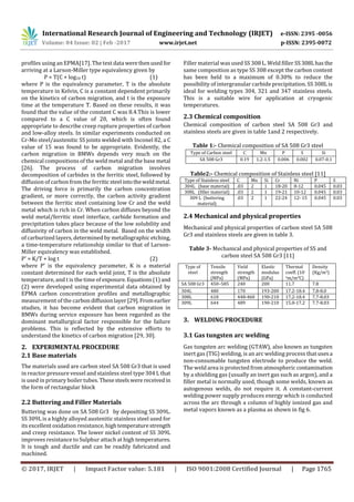 Evaluation of Hardness of Bimetallic Weld joint between SA-508Gr3 and ...