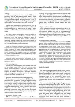 Human Face Detection and Tracking for Age Rank, Weight and Gender Estimation based on Face ...